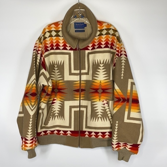 Pendleton | Jackets & Coats | Vintage Pendleton Beaver State Southwest Pattern Wool Jacket Large ...